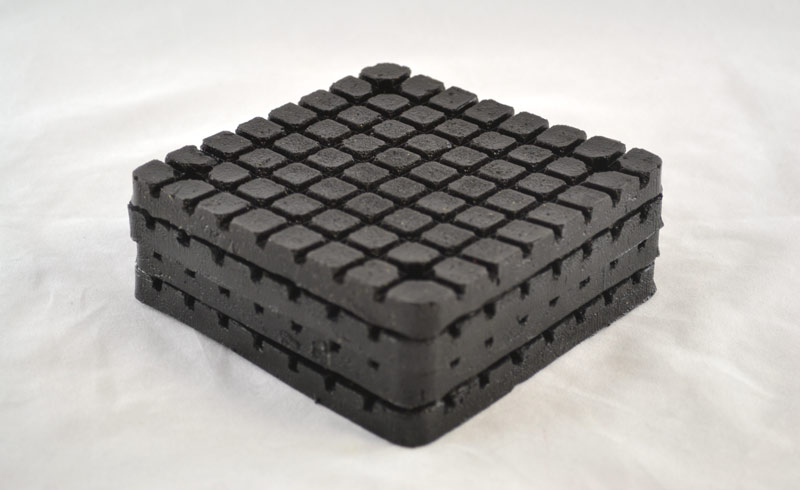 LP618 | Molded Rubber Pad For Bend Pack Square Bolt-On
