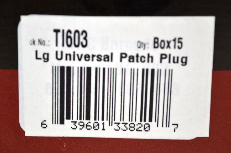 TI603 | Quill Seal Patch Plug, 2 1/4" Round, 5/16" Stem, box of 15